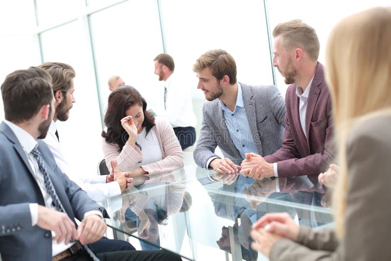 Business Team Discussing the Terms of the New Contract. Stock Image ...