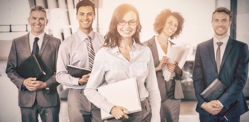 Business Team with Document and Organizer Stock Photo - Image of ...