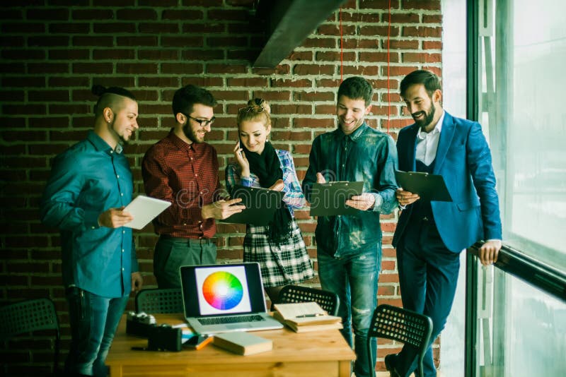 Business Team with Documents Being Prepared To Discuss the New a Stock ...