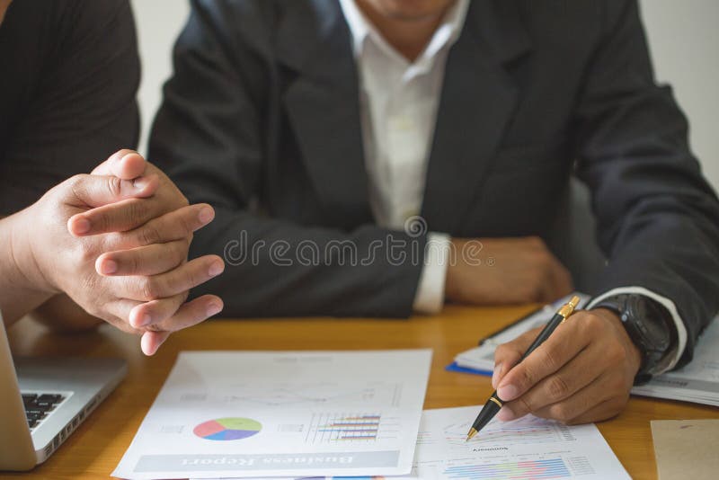Business Team with Documents Having Discussion in Office,Busine Stock ...