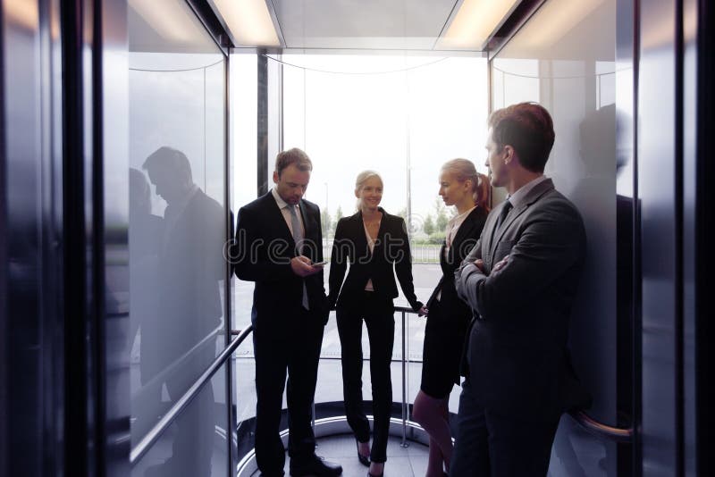 People in elevator. stock photo. Image of multi, bonding - 44368672