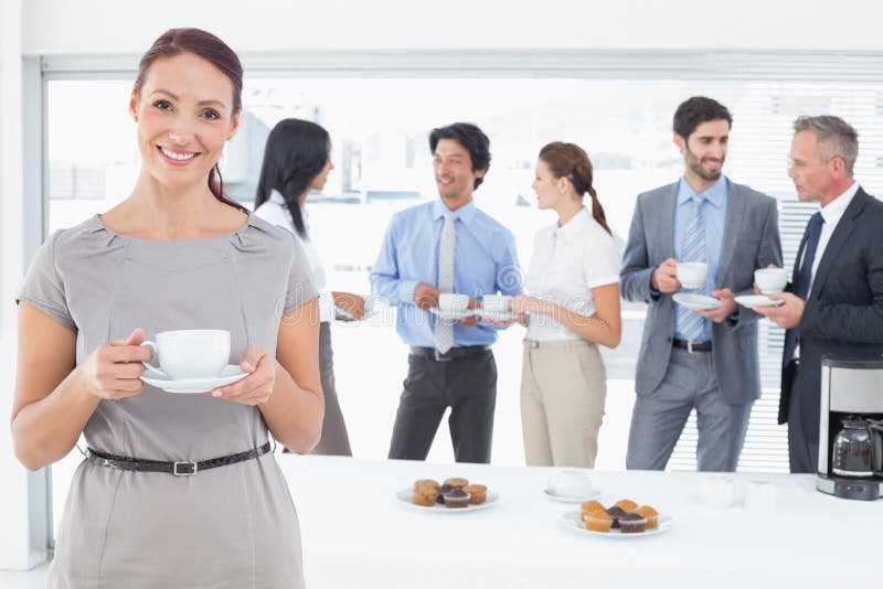 Business Team Enjoying Their Lunch Stock Image - Image of mature ...