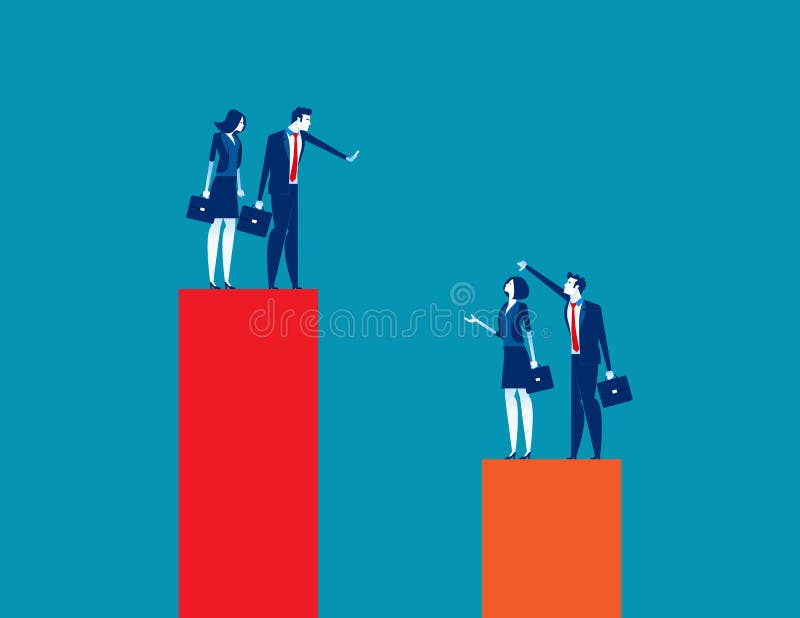 Business Team Envy Another People Team. Concept Business Vector ...