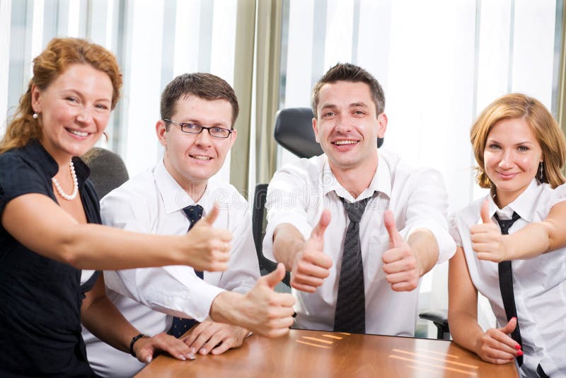 Business Team Express Positivity Stock Photo - Image of happy ...