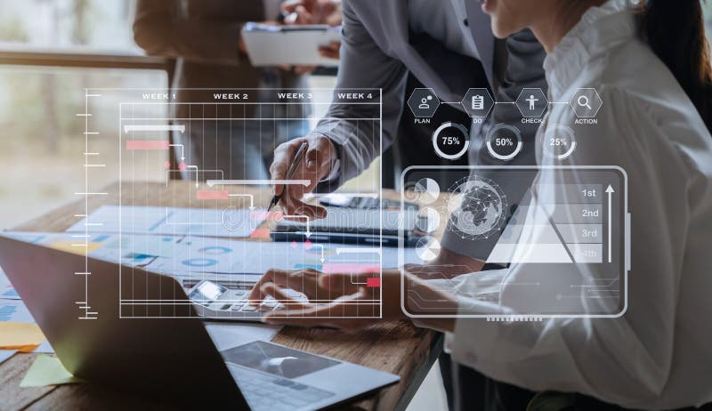 Business Team and Financial Concepts about Office Work. Analysts ...