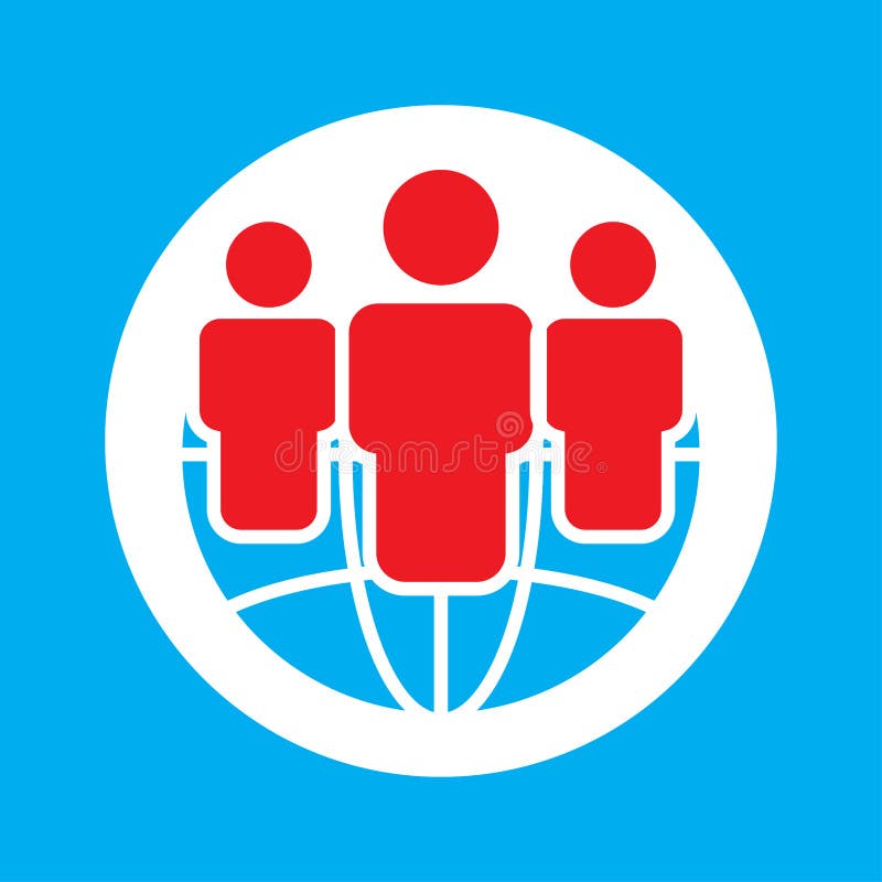 Business Team Flat Icon. Global Business Network Work Icon. Design ...