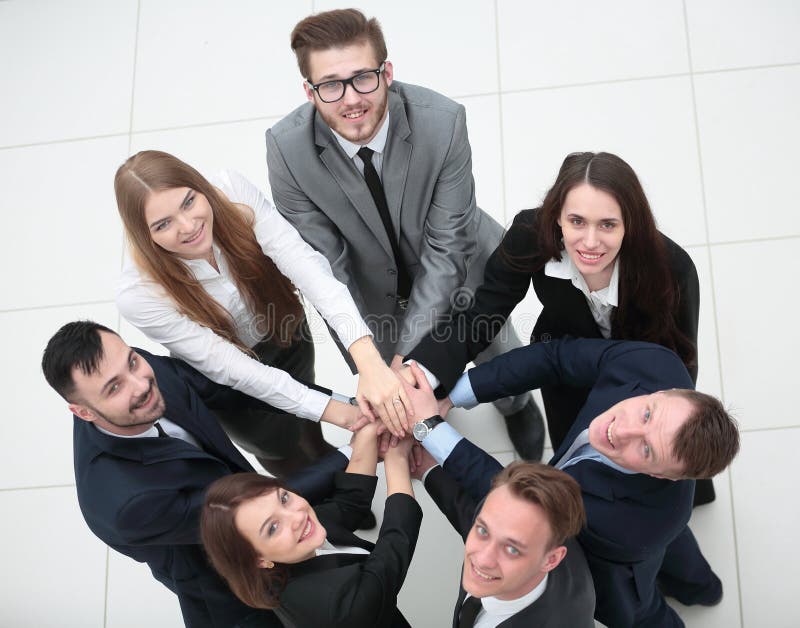Business Team Formed into a Circle Stock Photo - Image of holiday ...