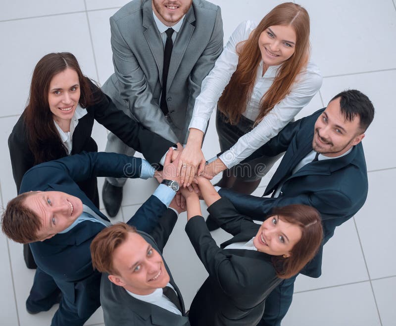 Business Team Formed into a Circle Stock Photo - Image of conference ...