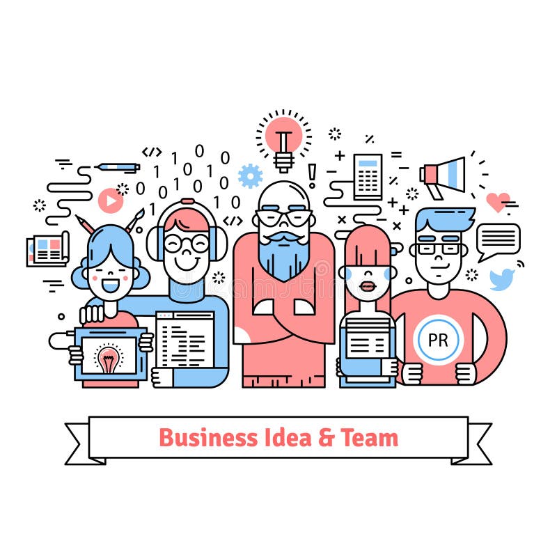 Business Leader Leading the Way To His Colleagues Stock Vector ...