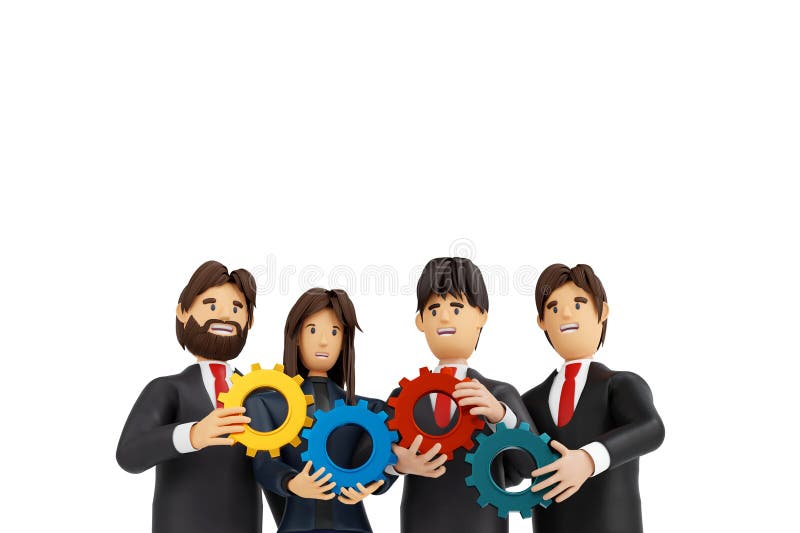 Business Team Hands Connect and Joining a Piece of Gear, Partnership ...