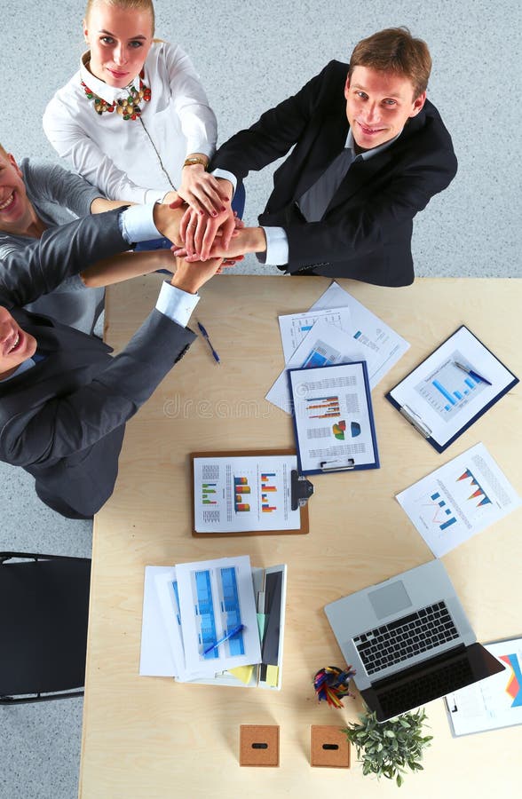 Business Team with Hands Together - Teamwork Concepts Stock Photo ...