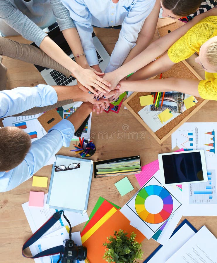 Business Team with Hands Together - Teamwork Concepts Stock Image ...
