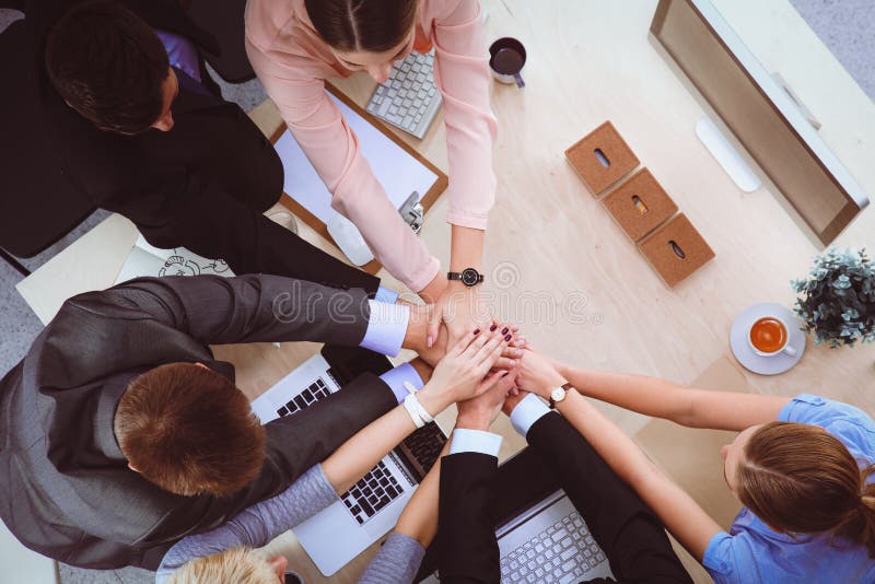 Business Team with Hands Together - Teamwork Concepts Stock Image ...