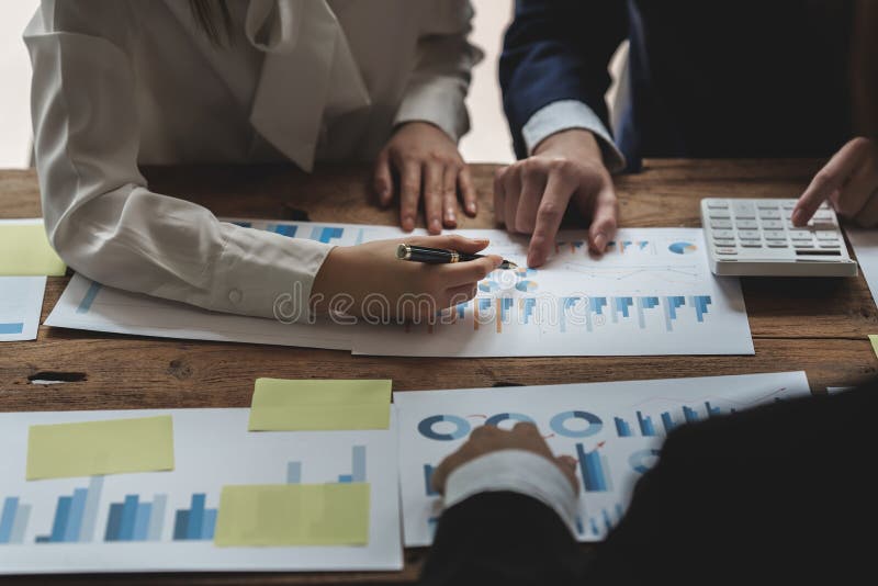 Business Team Have Data Dashboard Document and Analysis by ...