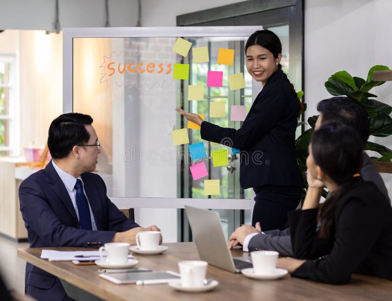 Business team meeting stock image. Image of conversation - 133874989