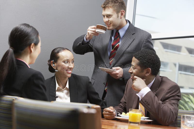 Business Team Having a Coffee Break Stock Image - Image of caucasian ...