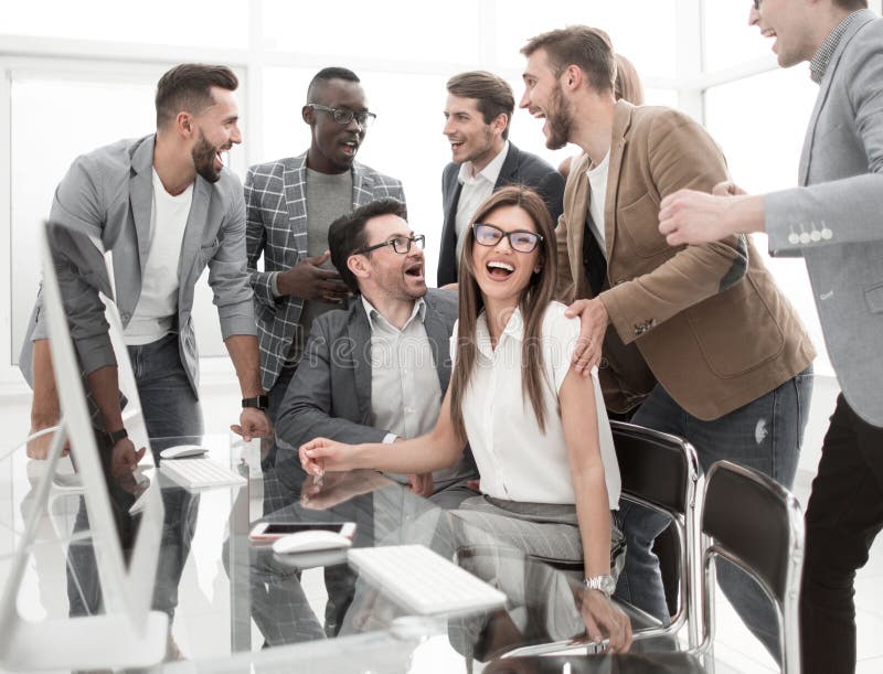 Business Team Having Fun in the Workplace Stock Photo - Image of group ...