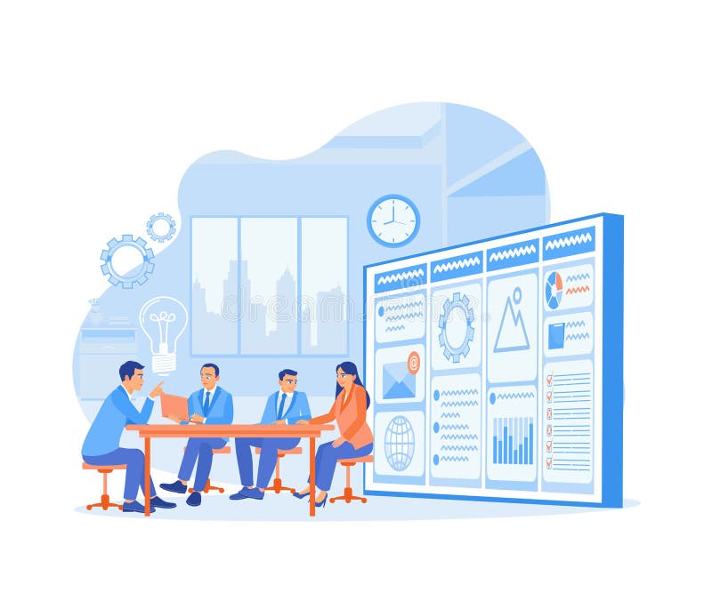 Business Team Having a Meeting in Office. Analyzing New Business ...