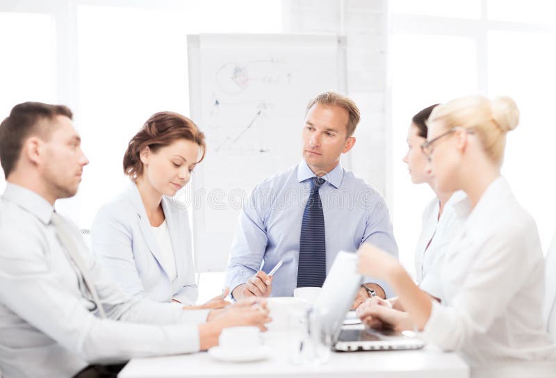Business Team Having Meeting in Office Stock Image - Image of ...