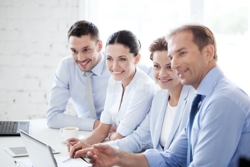 Business Team Having Meeting in Office Stock Photo - Image of business ...