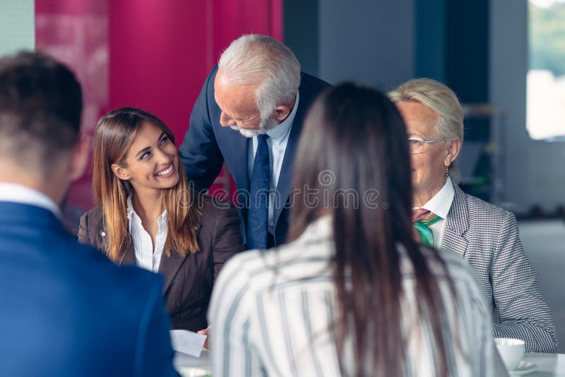 Business Team Having Meeting in Office. Diversity. Stock Image - Image ...