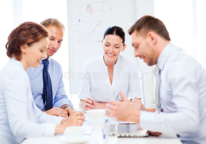 Young Business People Taking Notes at a Conference Stock Photo - Image ...