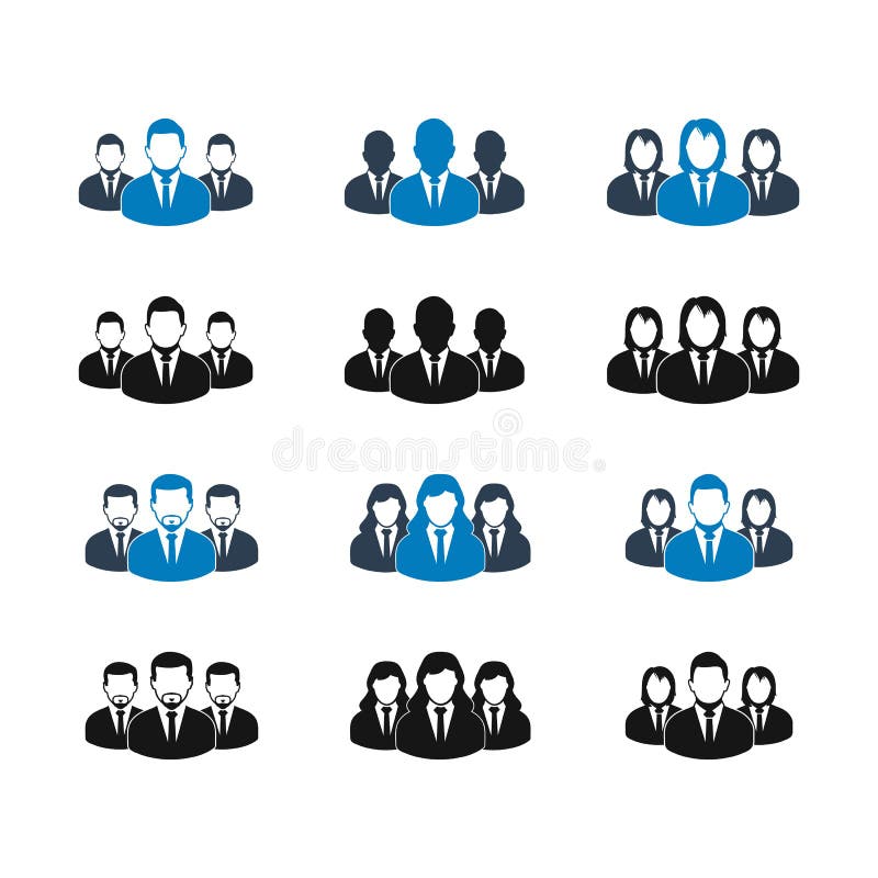 Business Team Icon set. stock vector. Illustration of flat - 157686491 Business Team Icon set. stock vector. Illustration of flat - 157686491
