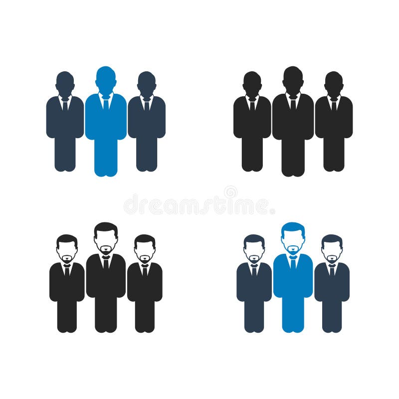 Business Team Icon set. stock vector. Illustration of people - 160435135