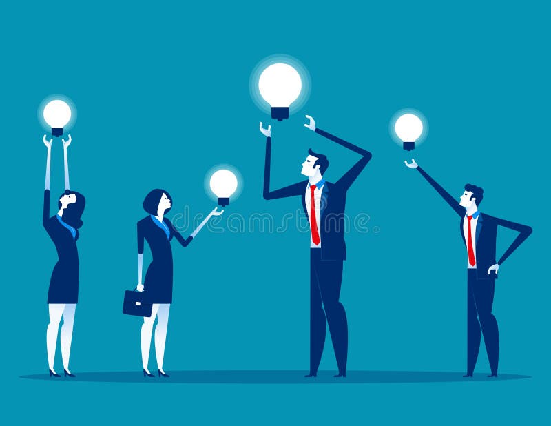 Business Team with Ideas Working. Concept Business Vector Illustration ...