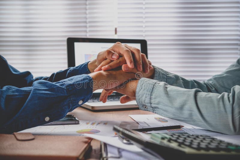 Business Team Join Hand Together during Stock Photo - Image of ...