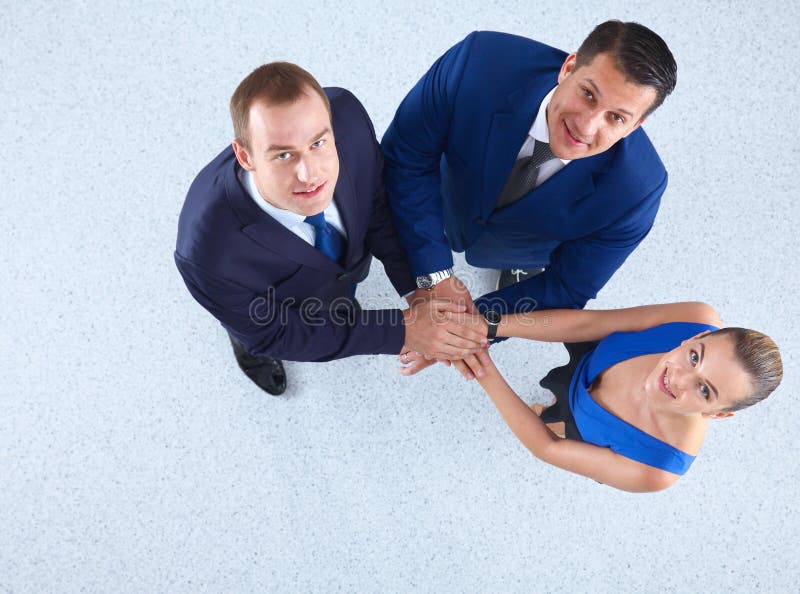 Business Team Joining Hands Together Stock Photo - Image of excitement ...