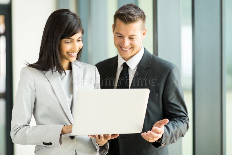Business team laptop stock photo. Image of colleagues - 46217890