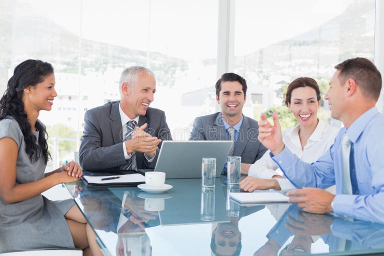 Business Team Laughing Together Stock Photo - Image of dressed ...