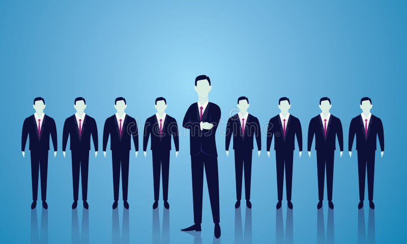 Business Team Leader Concept Stock Vector - Illustration of blue ...
