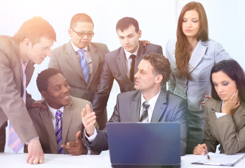 Manager and Business Team in Office Stock Image - Image of businessman ...