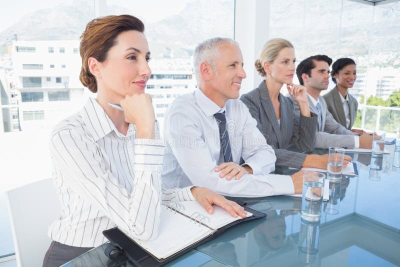 Business Team Listening Conference Stock Photo - Image of cheerful ...