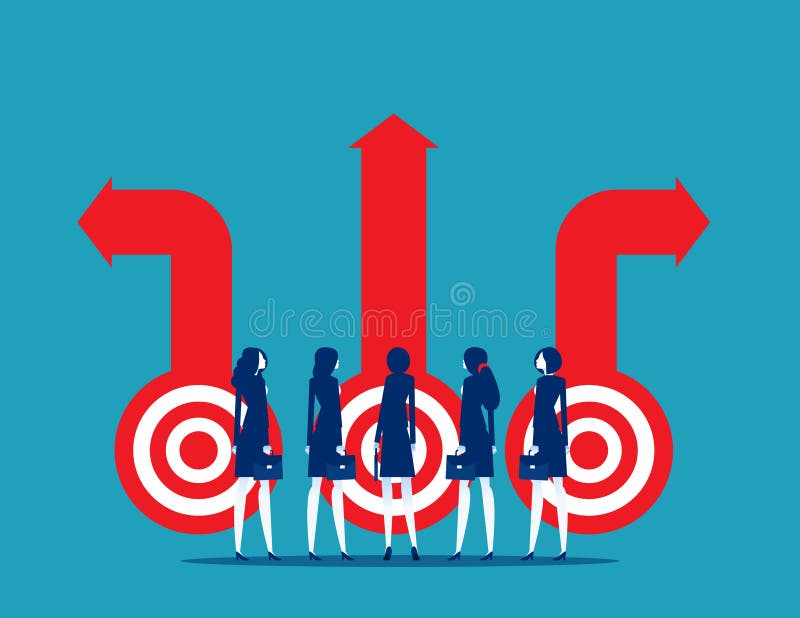 Business Team Looking Target of Direction for Start Up. Strategy and ...