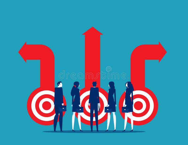 Business Team Looking Target of Direction for Start Up. Strategy and ...