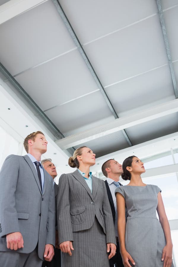 Business team looking up stock image. Image of cheerful - 54251175