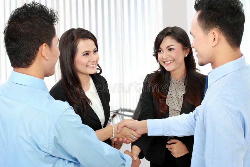 Business Team Making a Deal Stock Photo - Image of pact, businesswoman ...