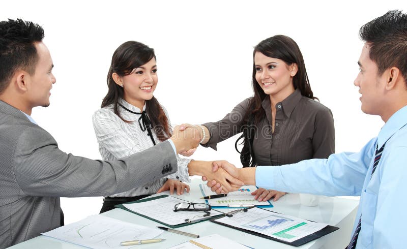 Business Team at the Meeting Using Tablet Touch Pad Pc Stock Image ...