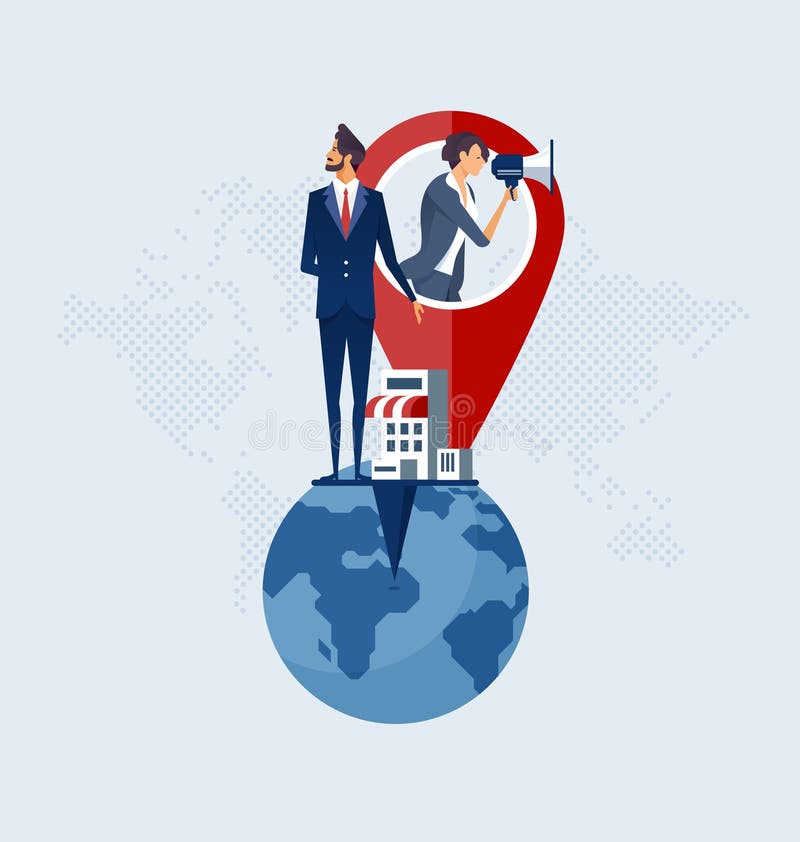 Share Location Logo Design Template Stock Vector - Illustration of flat ...