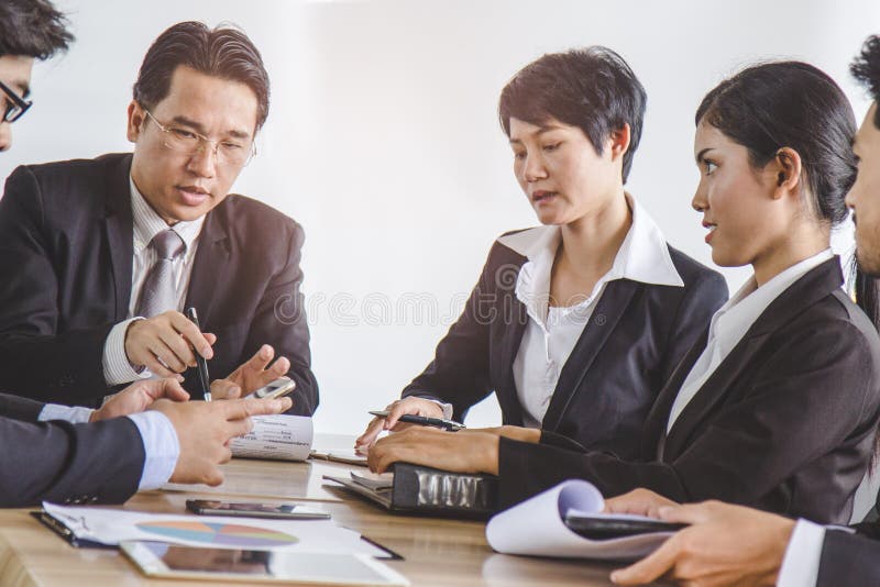 Business Team Meeting in Conference Office Room Stock Photo - Image of ...