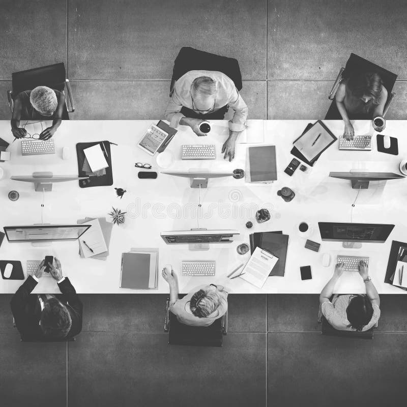 Business Team Meeting Connection Digital Technology Concept Stock Photo ...