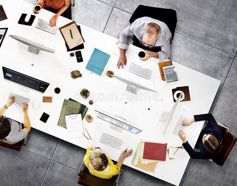 Business Team Meeting Connection Digital Technology Concept Stock Photo ...