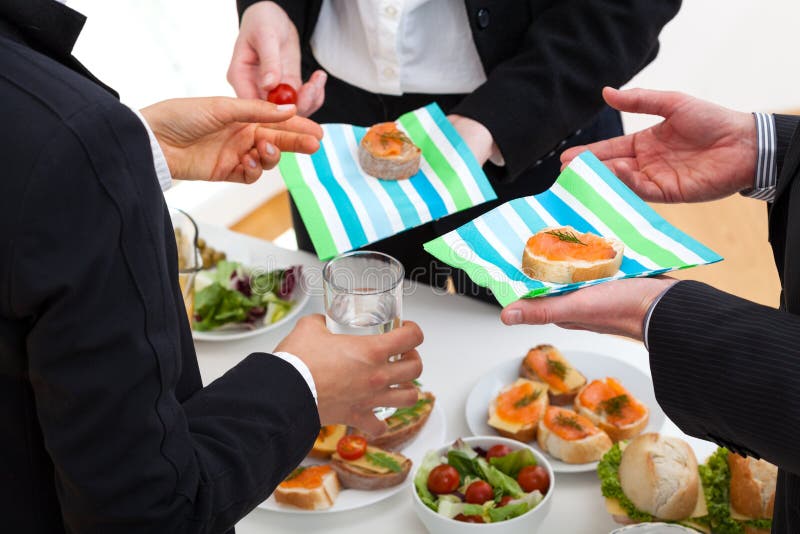 Business team eating lunch stock photo. Image of relax - 55659420