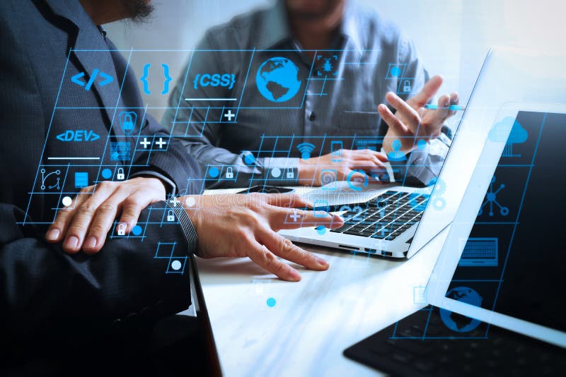 Business Team Meeting. Photo Professional Investor Working New S Stock ...