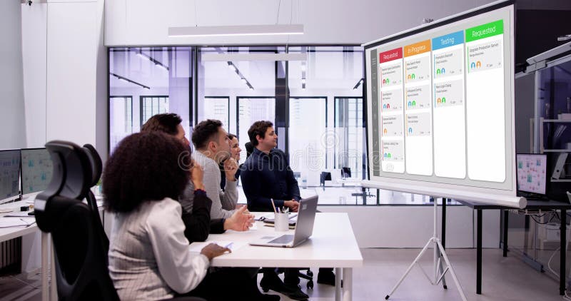 Business Team Meeting or Presentation Stock Photo - Image of young ...