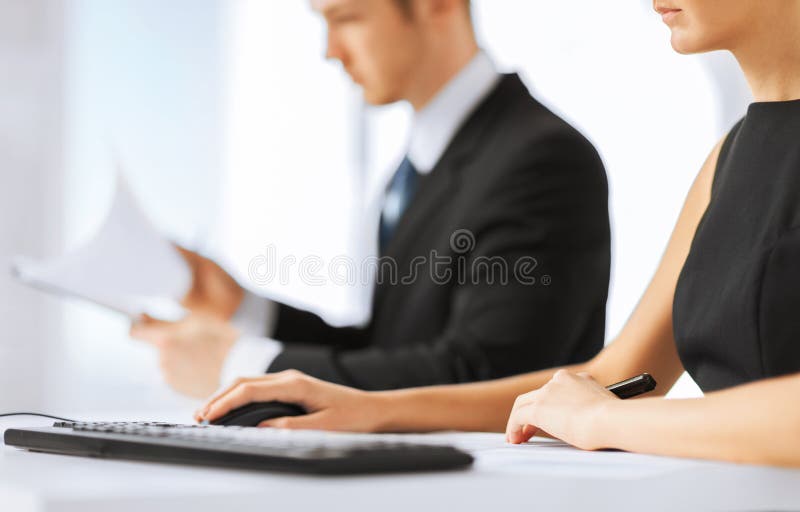 Business Team on Meeting Using Computer Stock Photo - Image of ...