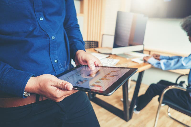 Business Team Meeting Working on Digital Tablet New Business Pro Stock ...